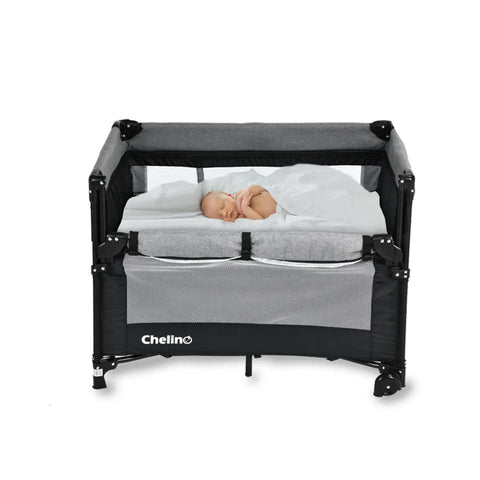 Chelino Tiffany Lux II Co-Sleeper Camp Cot with Mattress