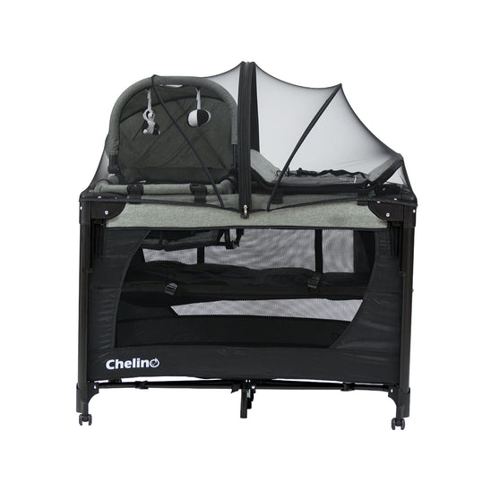 Chelino Tiffany Lux III Co-Sleeper Camp Cot with Mattress