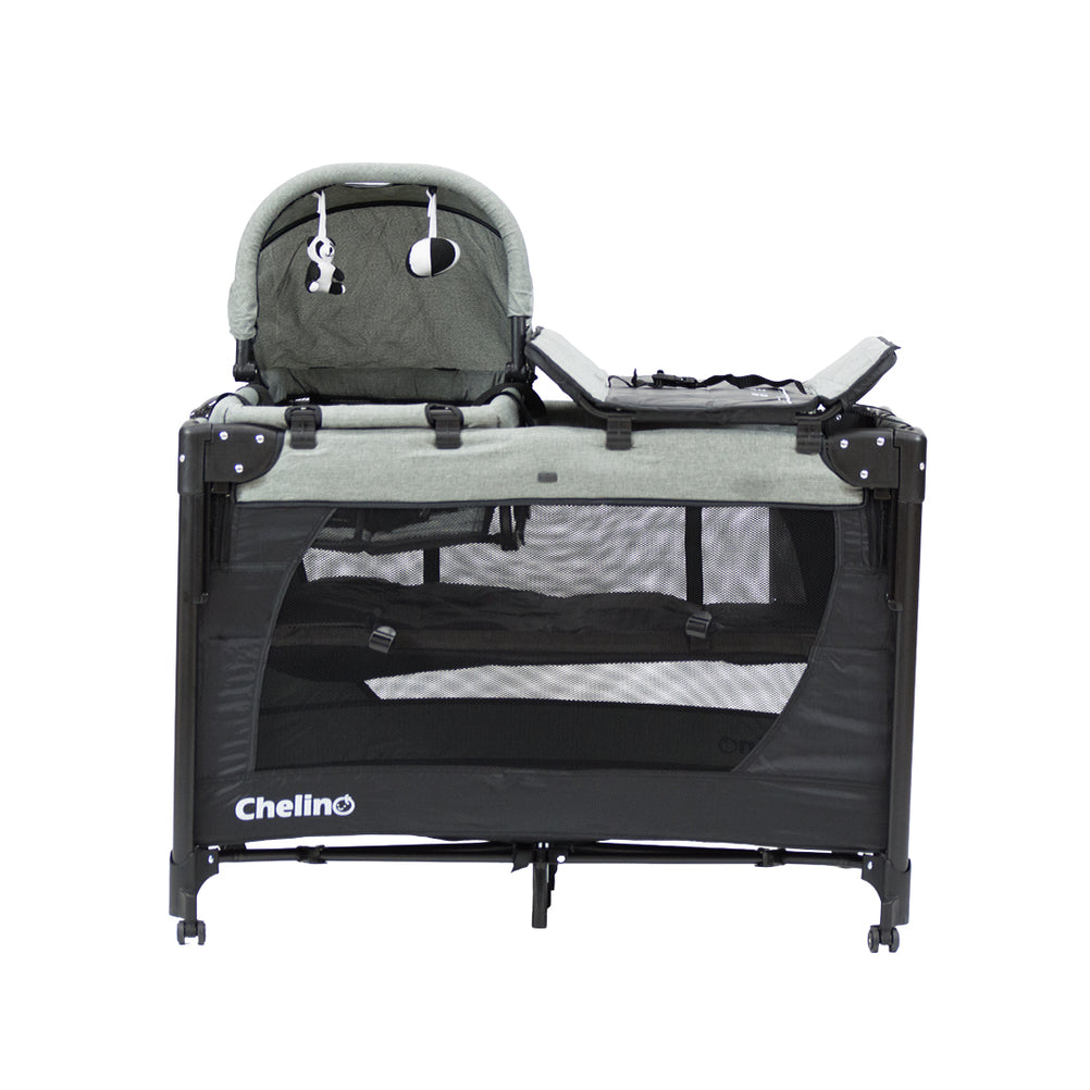 Chelino Tiffany Lux III Co-Sleeper Camp Cot with Mattress