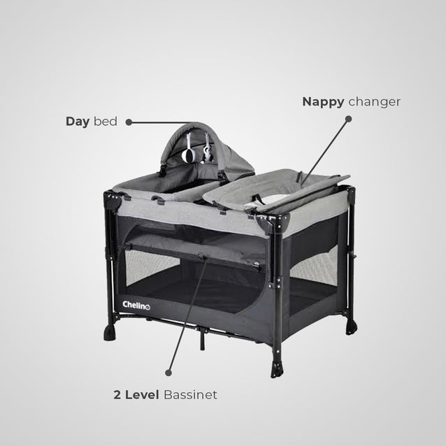 Chelino Tiffany Lux II Co-Sleeper Camp Cot