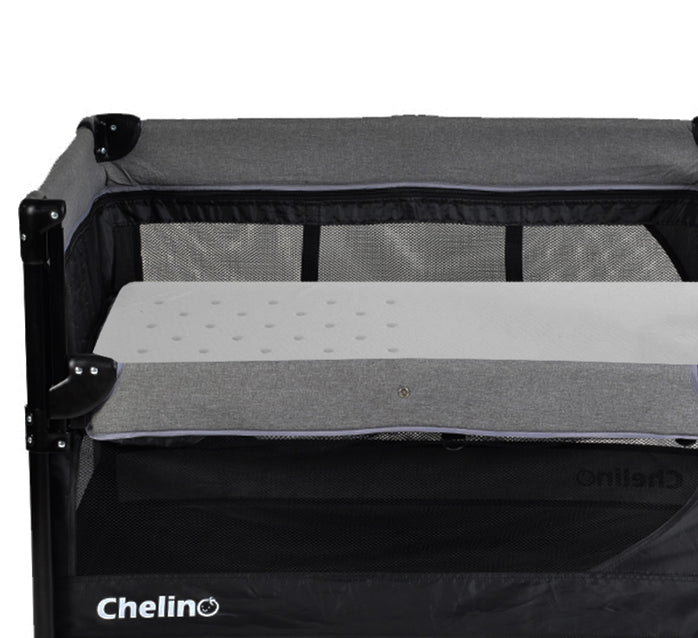 Chelino Tiffany Lux III Co-Sleeper Camp Cot with Mattress