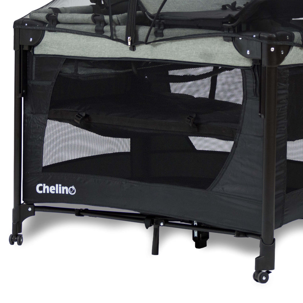 Chelino Tiffany Lux III Co-Sleeper Camp Cot with Mattress